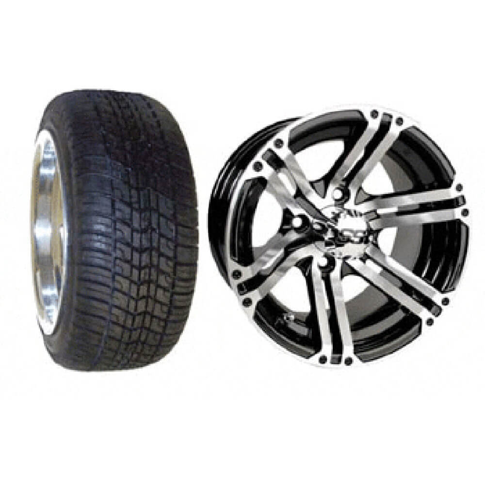 GTW Specter Machined Black 12 in Wheels with 215/40-12 Duro Lo-Profile ...