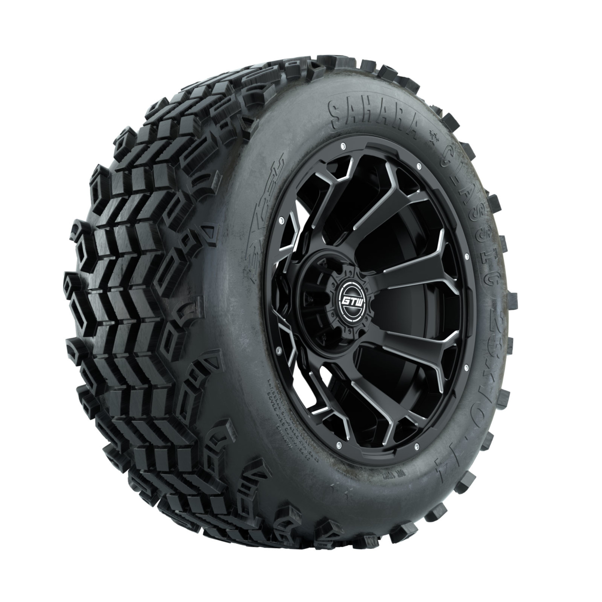 14 Inch GTW Raven Matte Black Wheels with Sahara Classic All Terrain ...