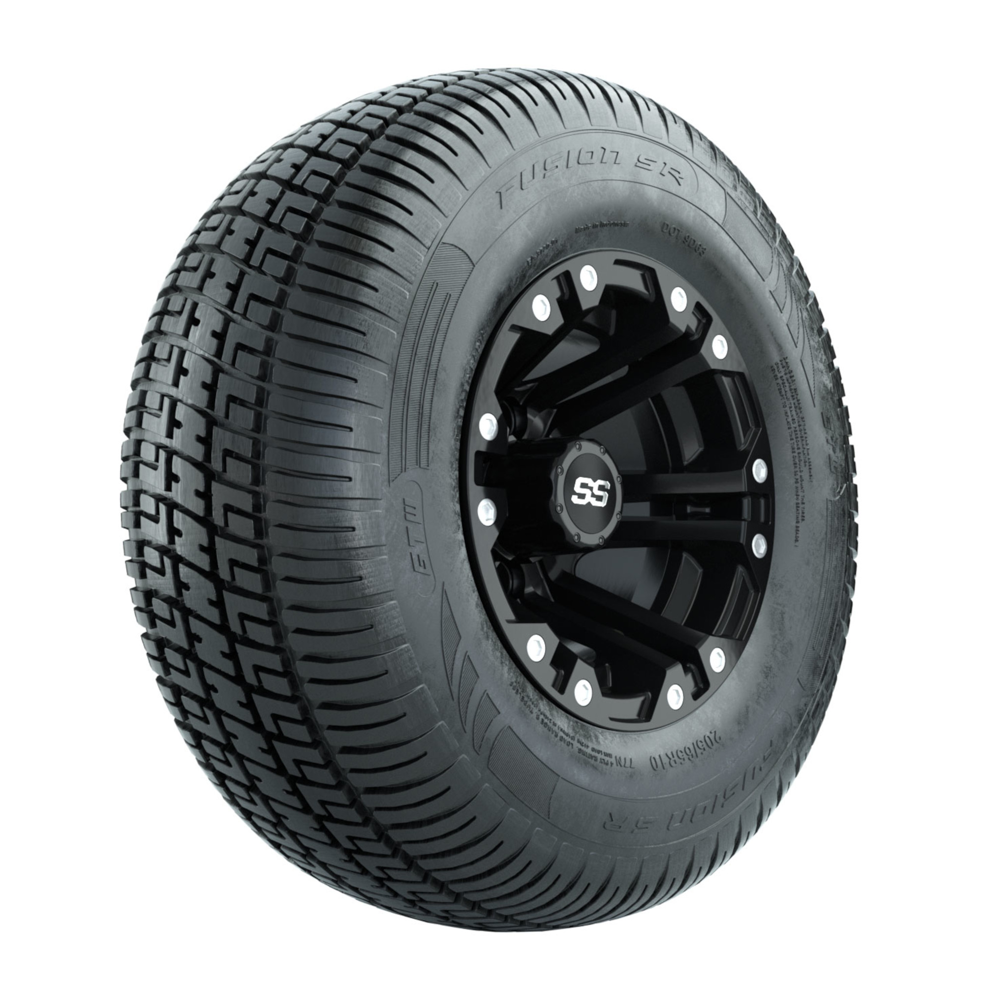 GTW Specter Matte Black 10 in Wheels with 20 in Fusion Street Tires ...