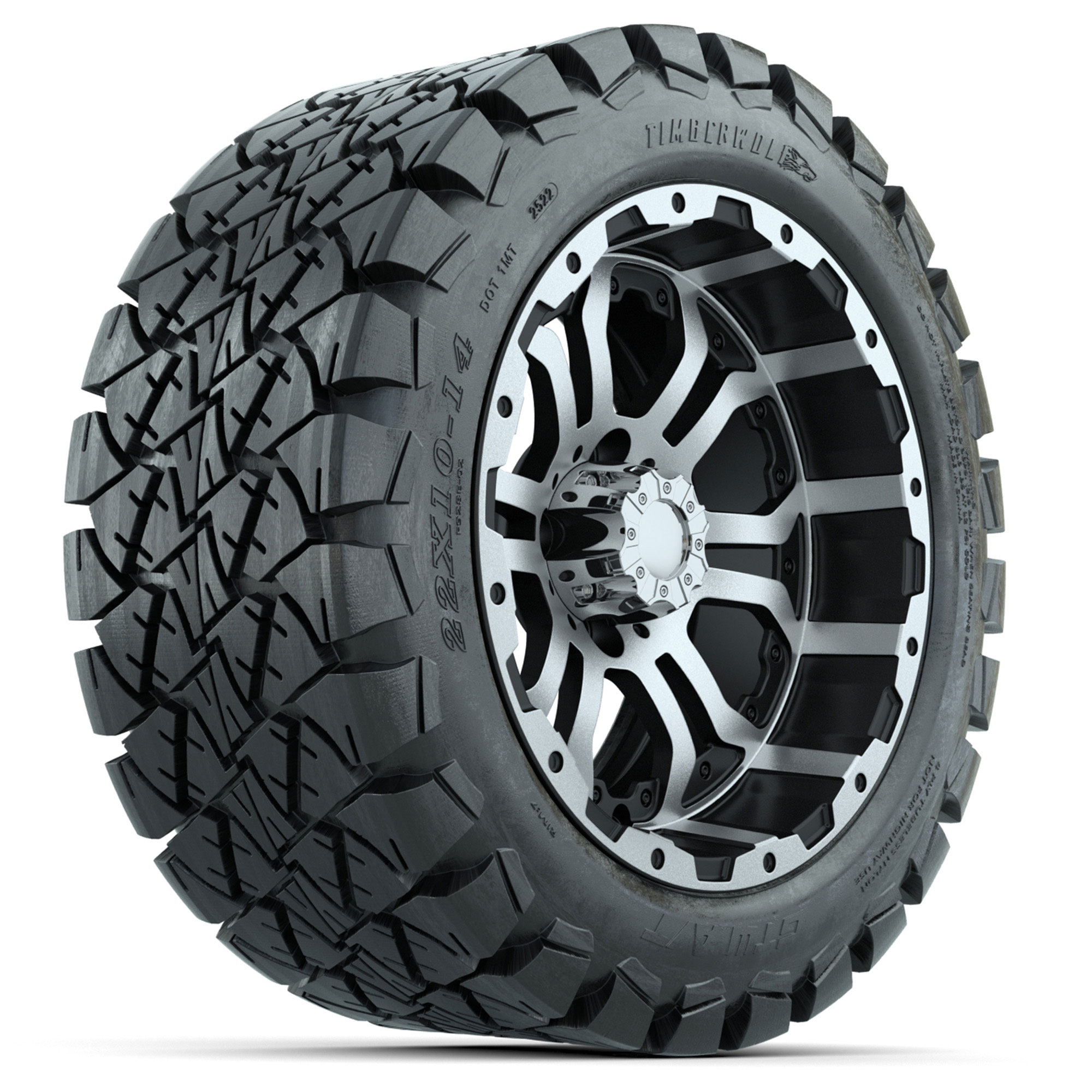 GTW Omega 14 in Wheels with 22x10-14 Timberwolf All-Terrain Tires - Set ...
